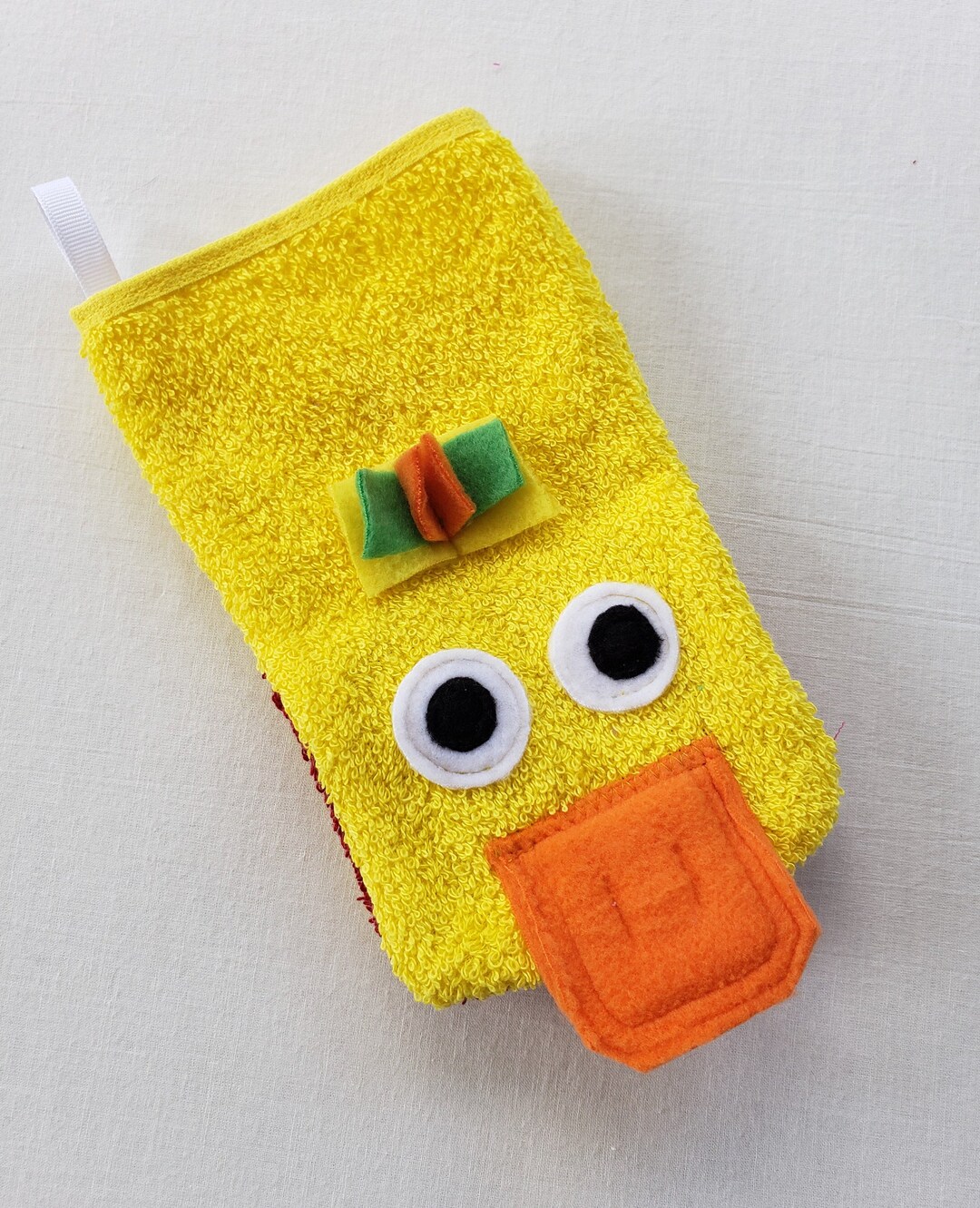 Kids Yellow Duckie Bath Mitt-puppet-washcloth - Etsy