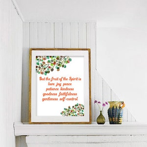 Christian Printable Art Fruits of the Spirit Love Joy Peace - Etsy
