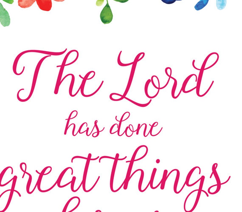 PRINTABLE ART the Lord Has Done Great Things Digital Poster - Etsy