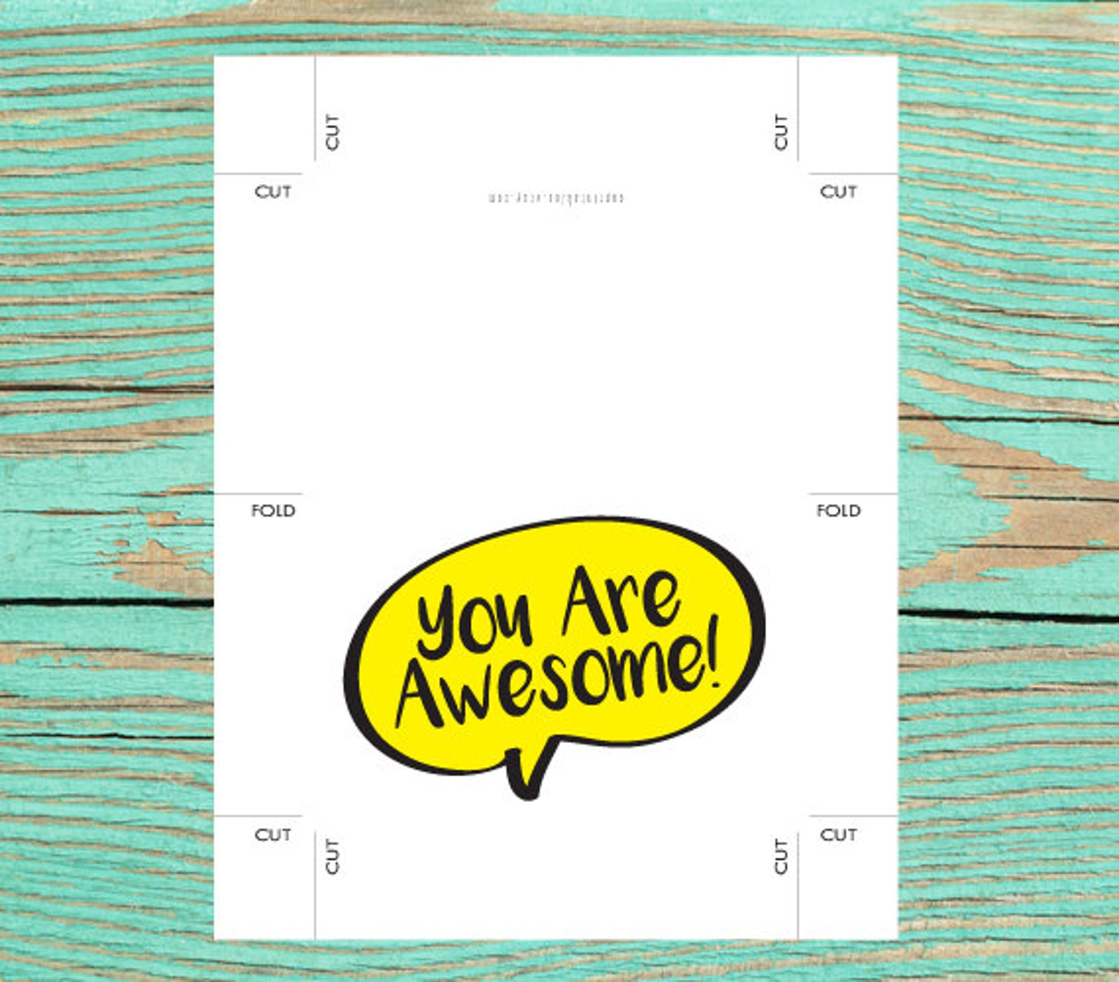 You Are Awesome PRINTABLE CARD Instant Download Greeting - Etsy