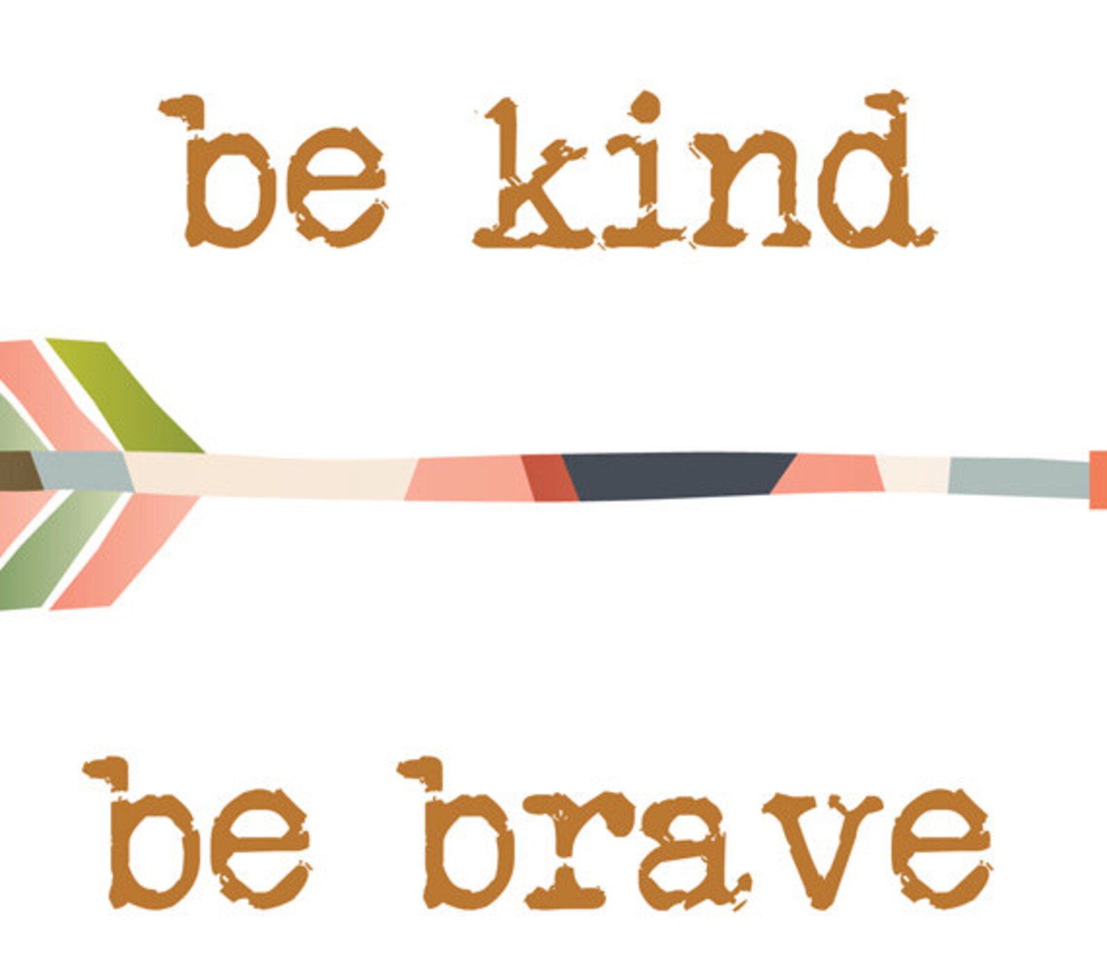 Nursery PRINTABLE ART Be Kind Be Brave Wall Art Nursery - Etsy