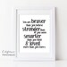You Are Braver PRINTABLE ART, Home Decor Wall Art, Digital Poster ...