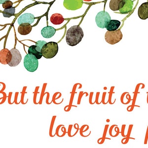 Christian Printable Art Fruits of the Spirit Love Joy Peace - Etsy