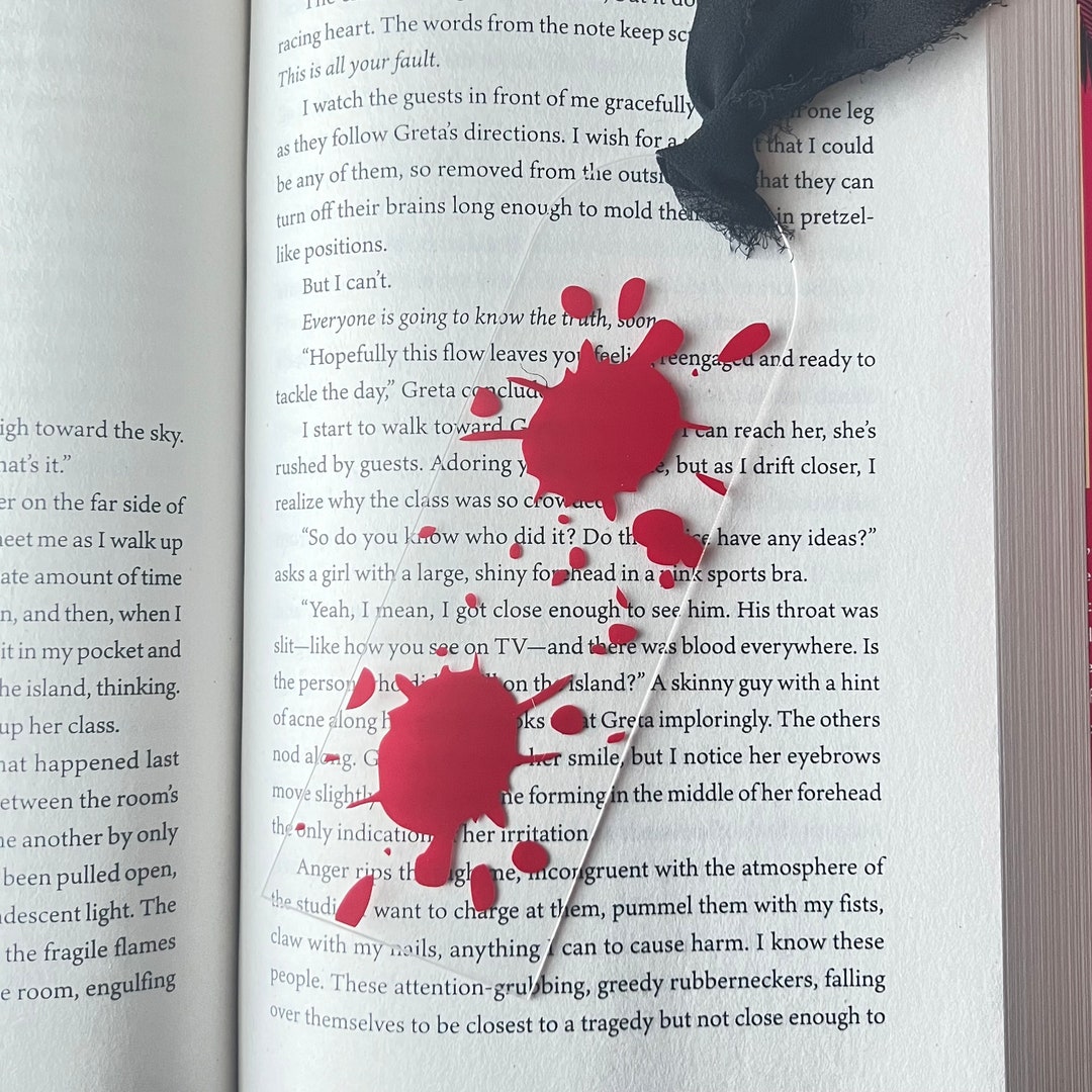 Blood Spatter Bookmark - Etsy