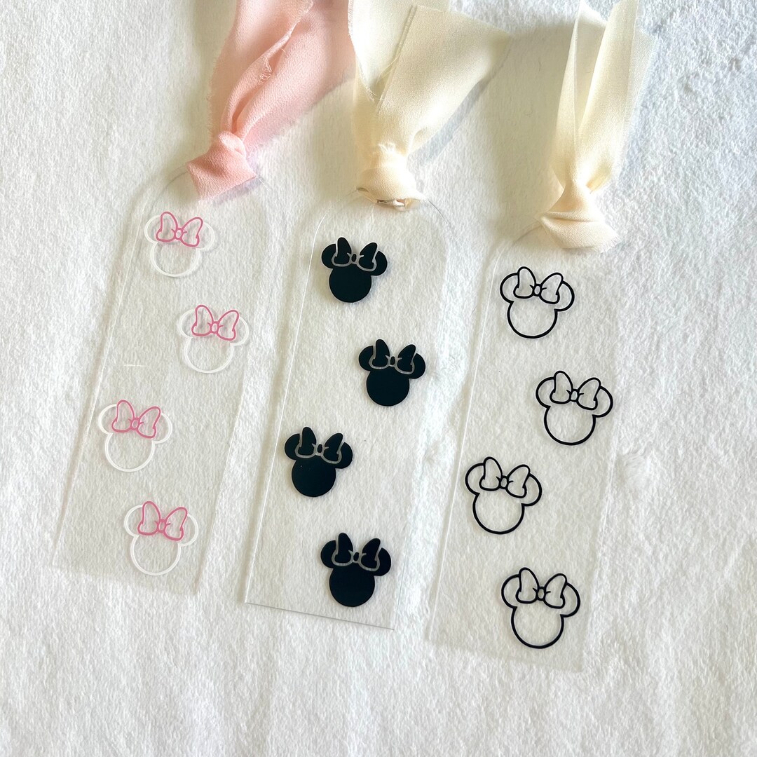 Minnie Mouse Acrylic Bookmark With Chiffon Ribbon - Etsy