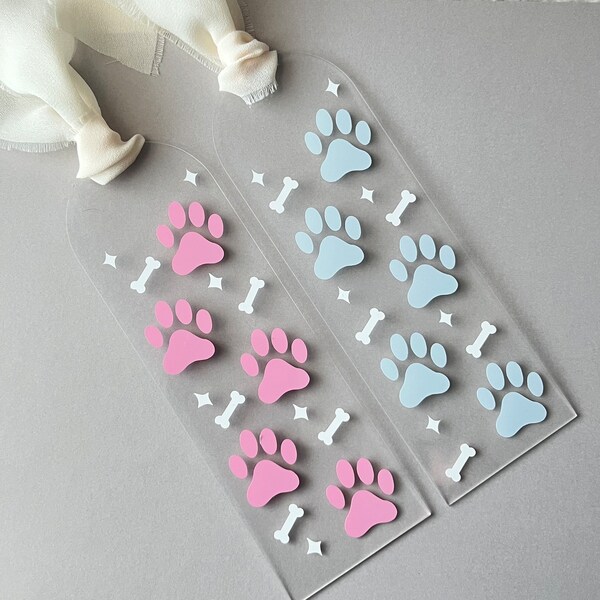 Paw Print Bookmark - Etsy