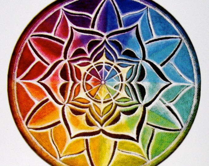 Mandala Sticker One Original Illuminated Mandala Drawing - Etsy