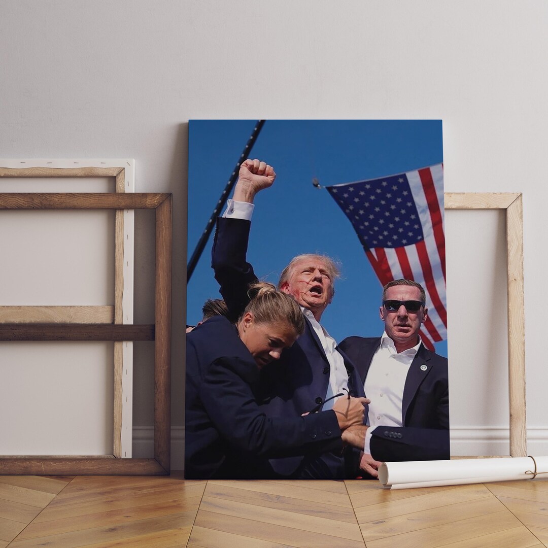 Trump Iconic Poster, God Protects Trump, Trump Never Surrender, Donald ...