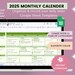 2025 Digital Calendar Spreadsheet | Google Sheet Planner Template ...