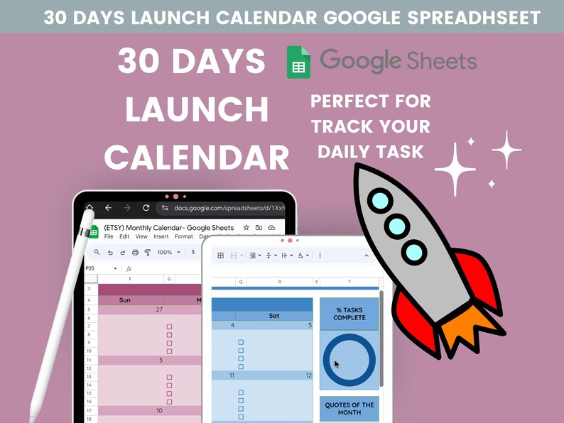 2025 Digital Calendar Spreadsheet | Google Sheet Planner Template ...