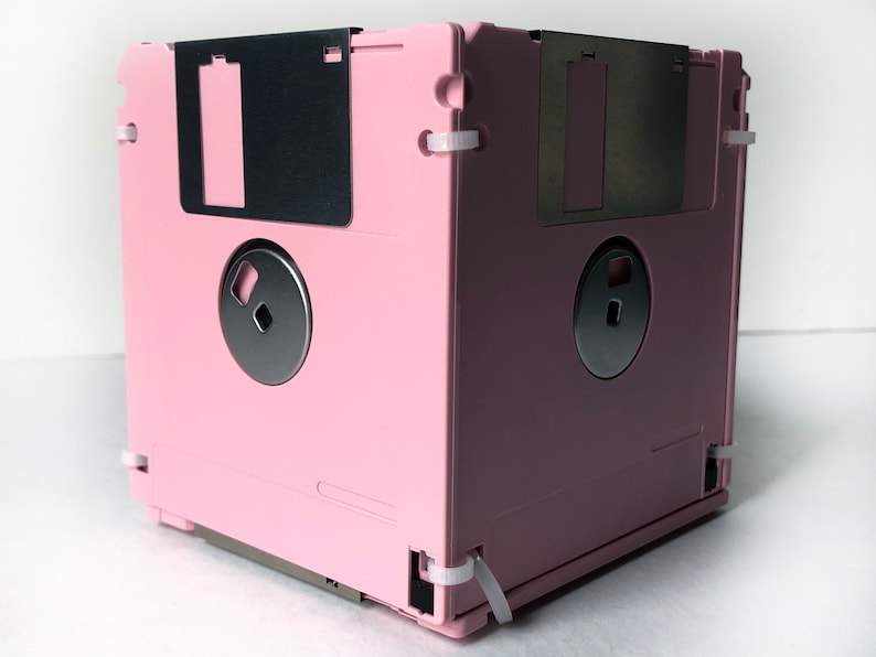 Upcycled Floppy Disk Container – Pastel Office Desk Organizer - Etsy UK