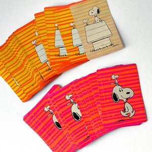 Vintage Snoopy Playing Cards 2 Incomplete Sets, Woodstock, Collectible ...