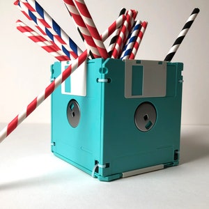 Floppy Disk - Pastel Colors - Pink - Container - Pencil Cup - Planter ...