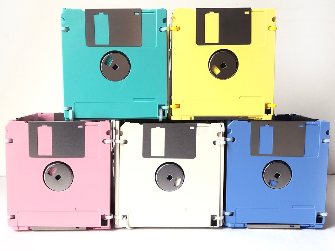 Floppy Disk - Pastel Colors - Pink - Container - Pencil Cup - Planter ...