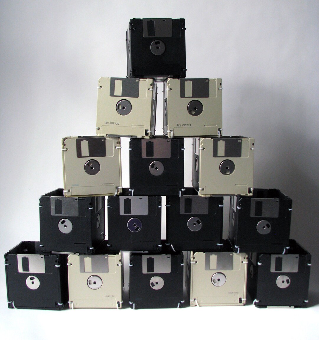 3.5 Inch Floppy Disk - Black - Container - Pencil Cup - Planter ...