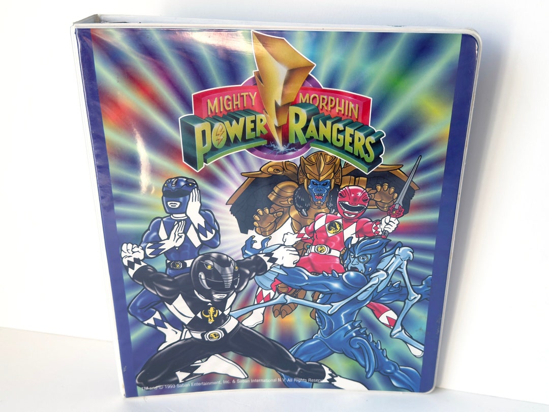 Mighty Morphin Power Rangers - Vintage 1993 - 3-ring Binder - Blue ...