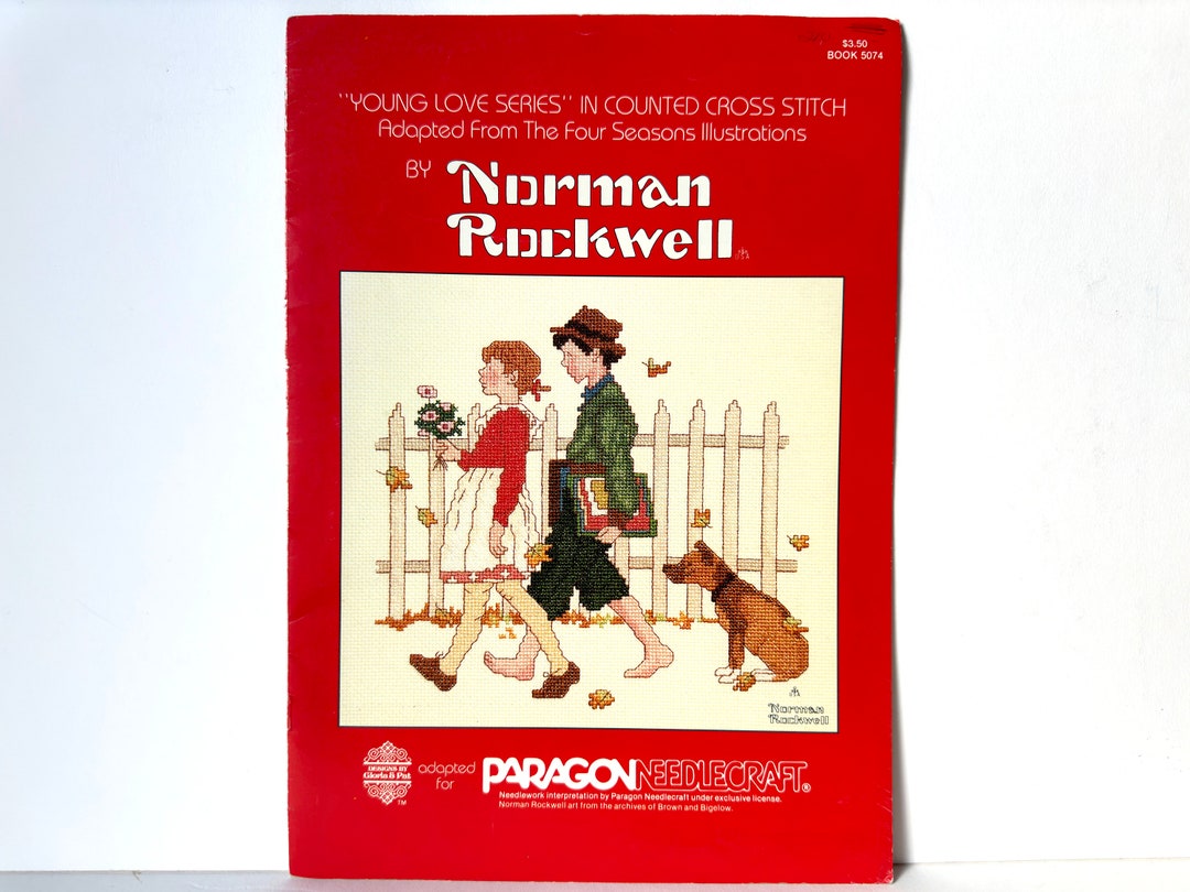 Norman Rockwell Charted Cross Stitch Needlepoint Vintage Pattern Book ...
