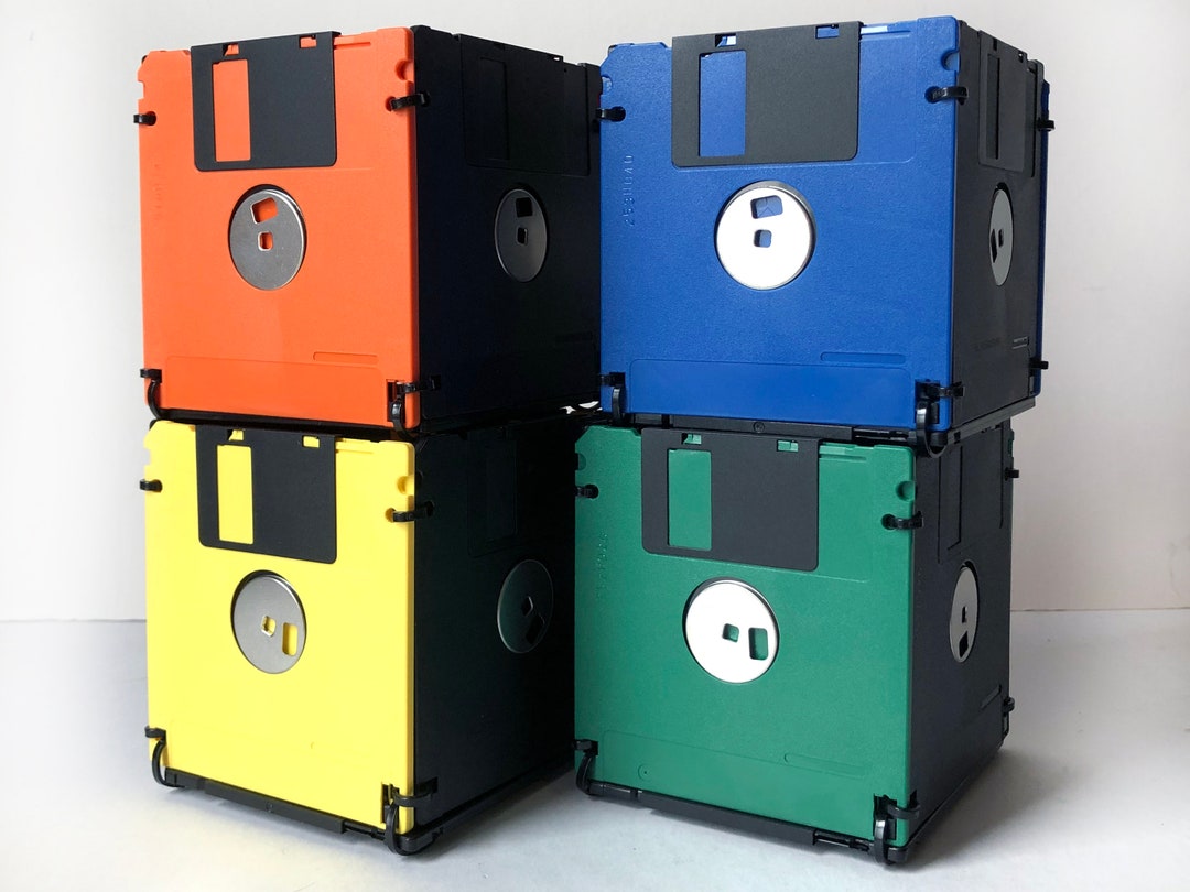 Floppy Disk - Black & Color - Container - Pencil Cup - Planter ...