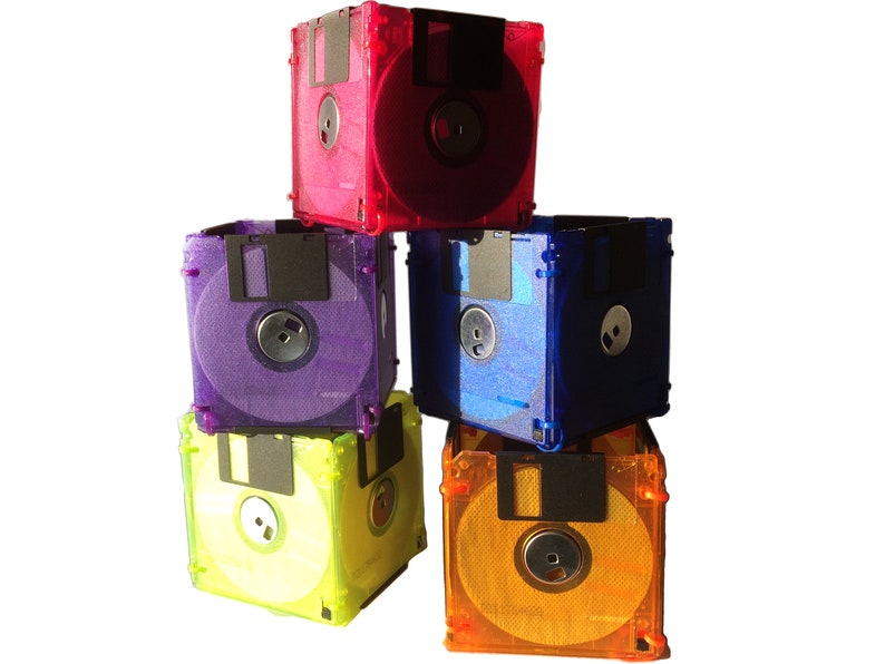 Floppy Disk Translucent Colors Container Pencil Cup | Etsy