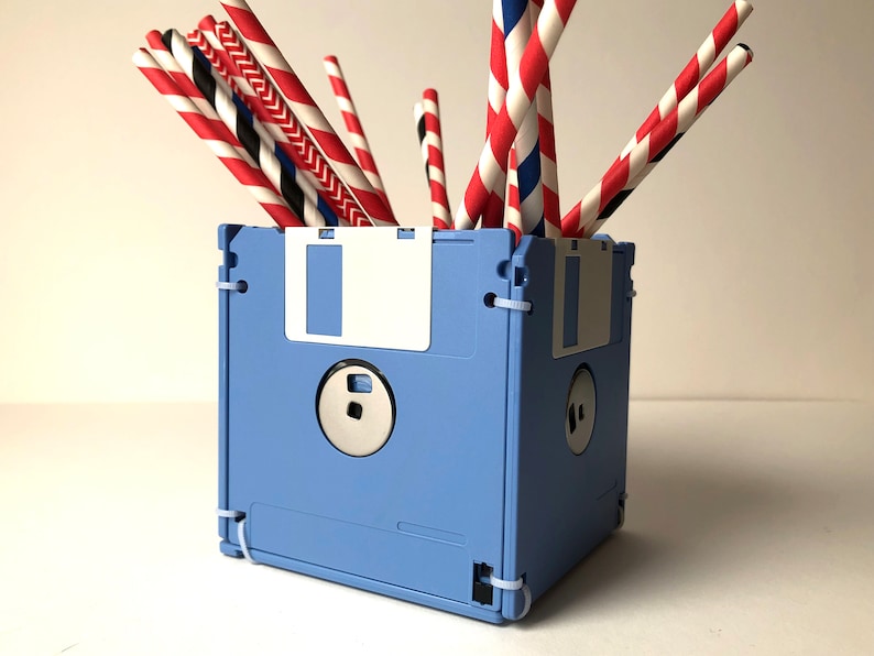 Floppy Disk Pastel Colors Pink Container Pencil Cup - Etsy