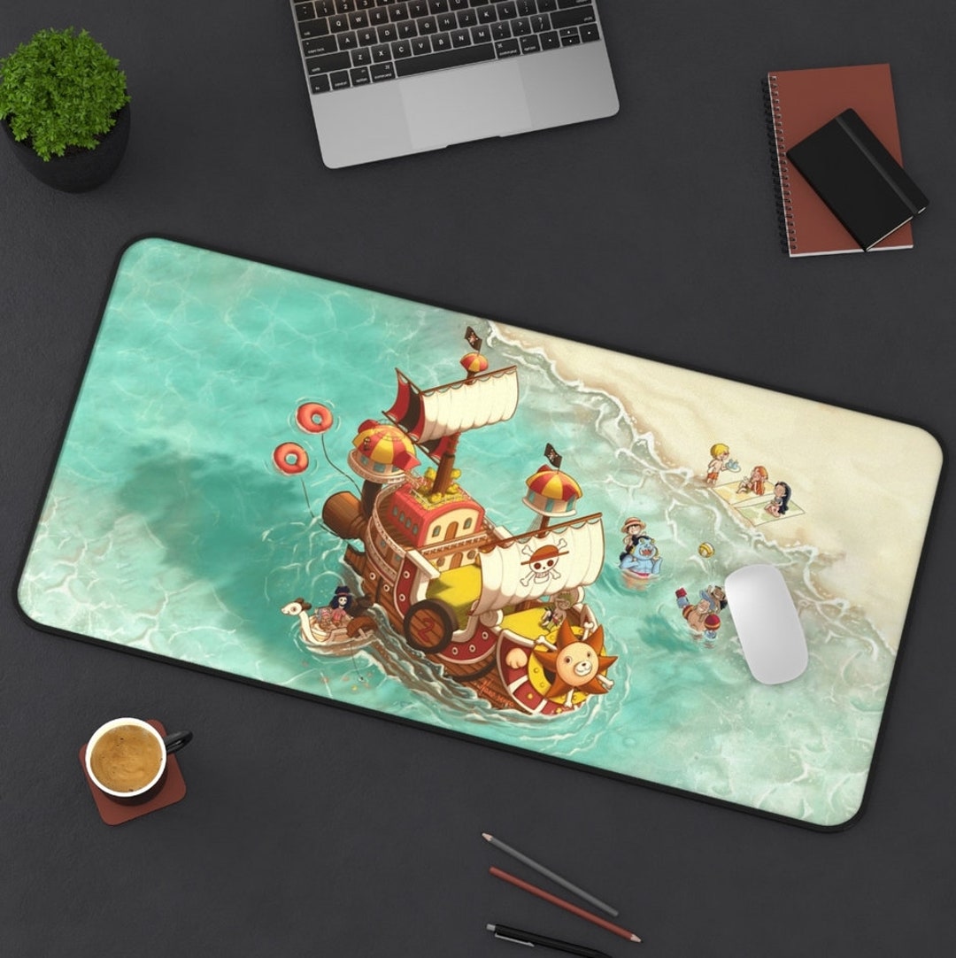 Pirate Boat Beach Desk Mat, Beach Summer Mousepad, Office Desk Mat ...