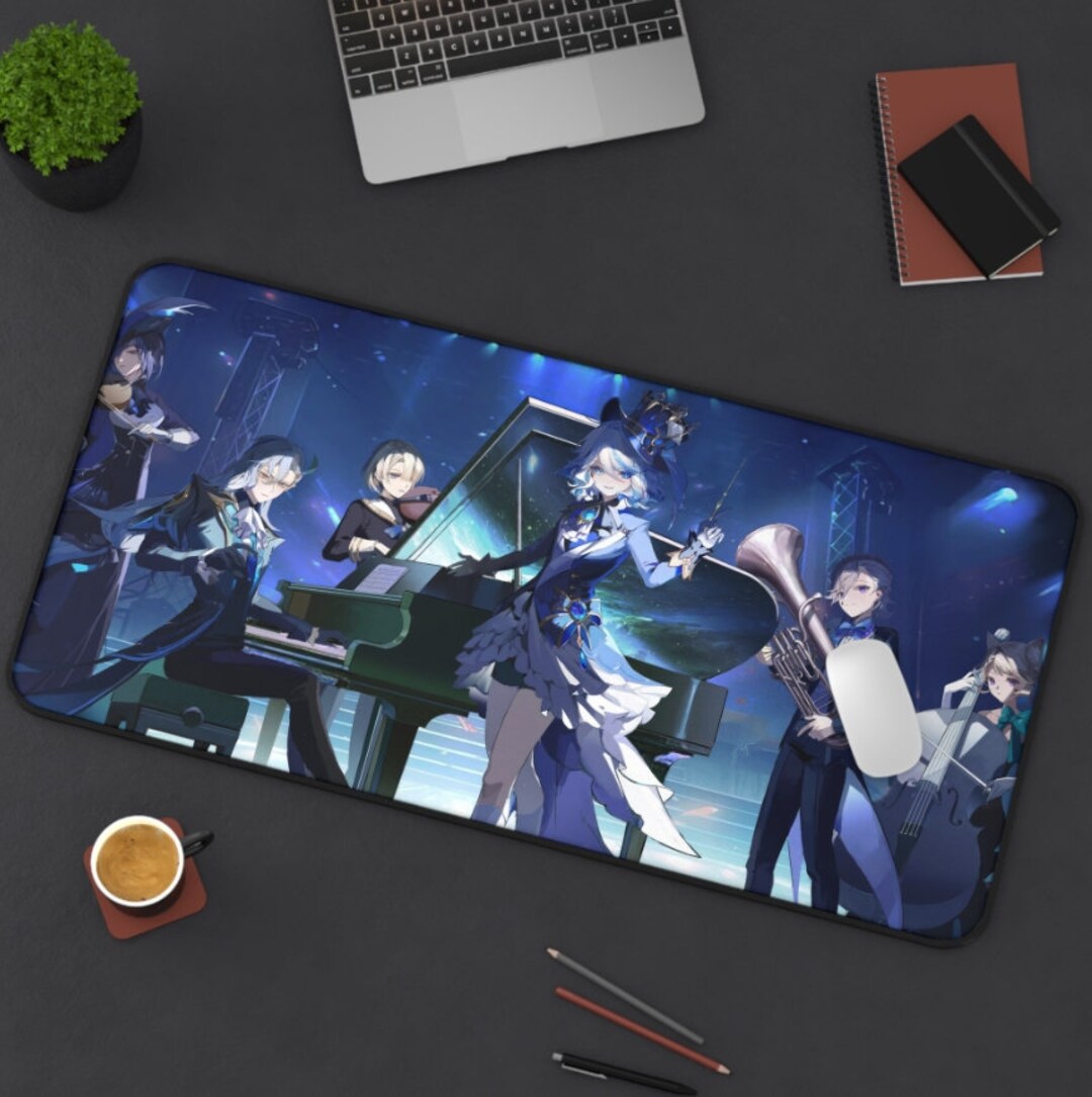 Furina Neuvillette Lyney Rinetto Deskmat, Genshin Impact Mousepad ...