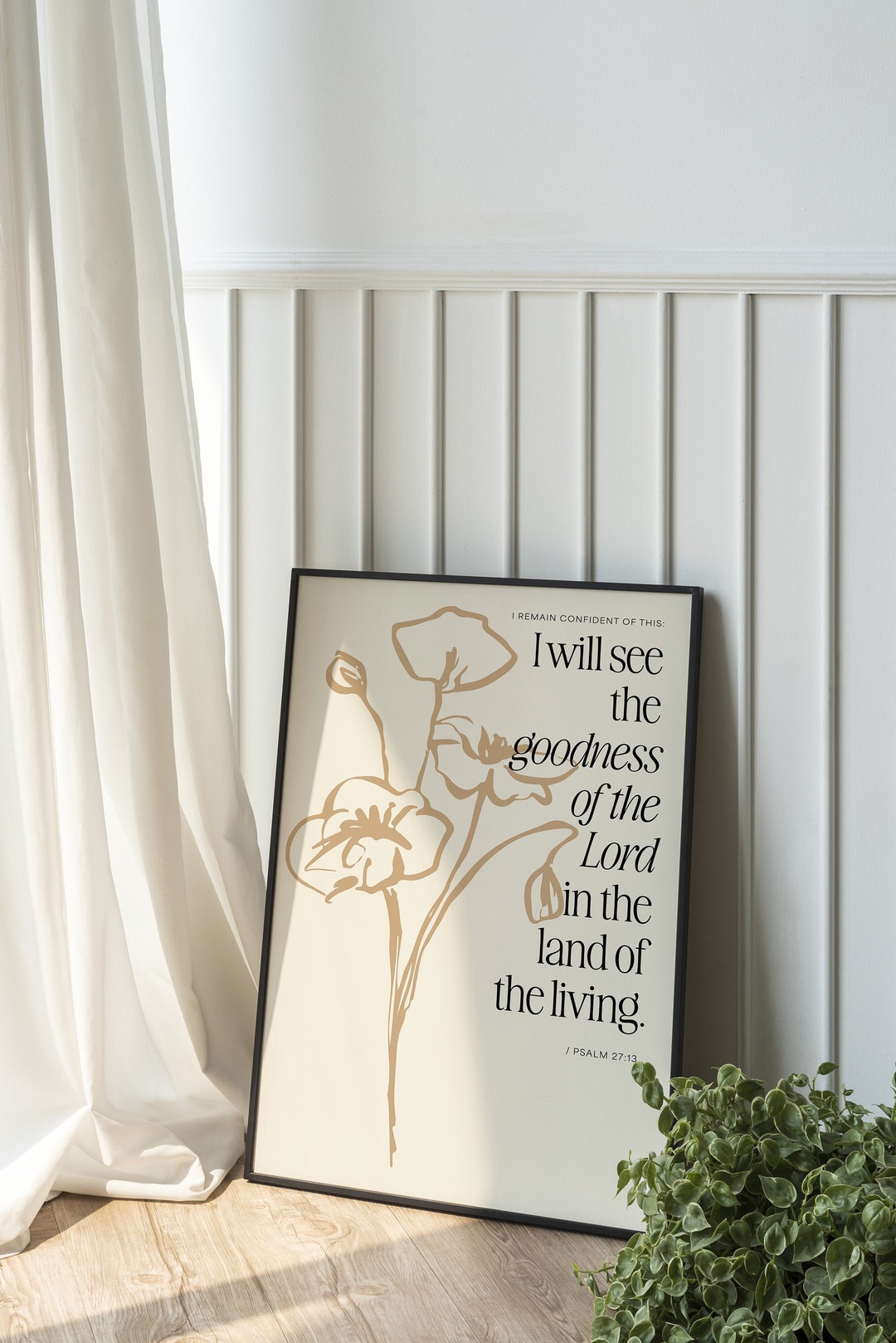 Goodness of the Lord in the Land of the Living Poster • Bible Verse ...