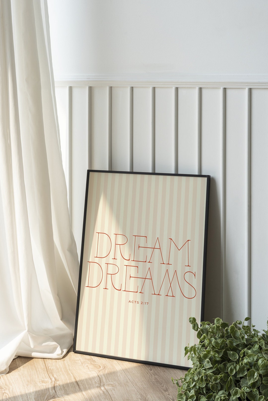 Dream Dreams Bible Verse Poster: Girl's Bedroom Scripture Art (digital ...
