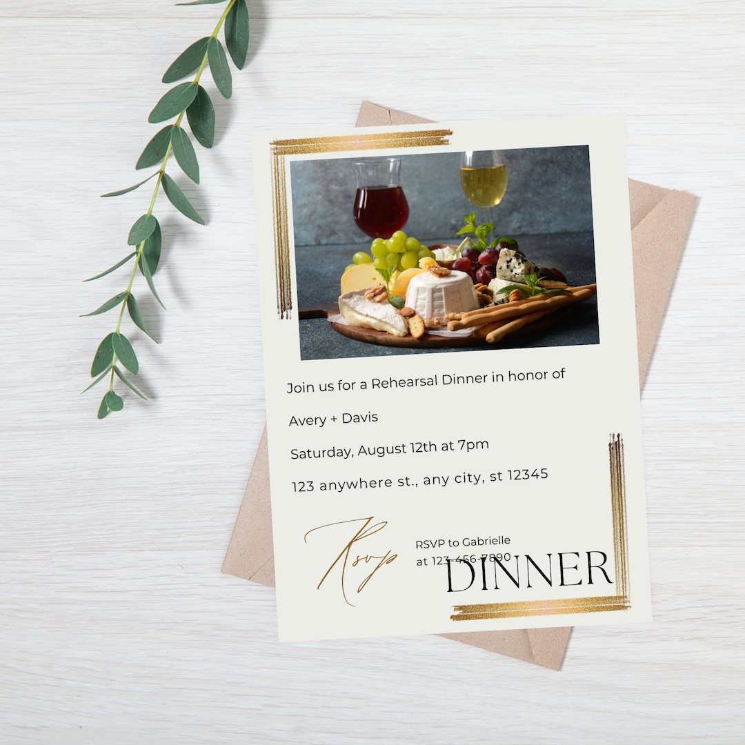Dinner Party Invitation Card - Etsy
