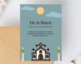 Church Invitation Card Template | Printable Church Invitation Card ...