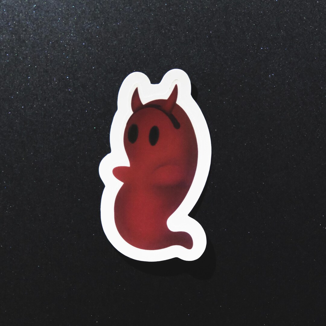 Devil Ghost - Holographic Vinyl Halloween Sticker - Etsy