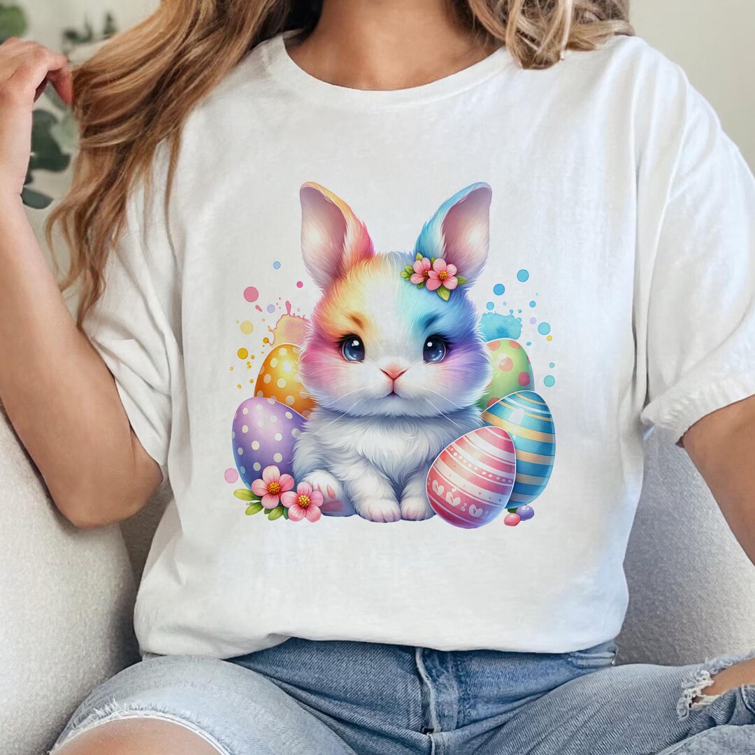 Happy Easter Bunny PNG, Cute Easter Png, Kids Girls Easter Bunny Png ...