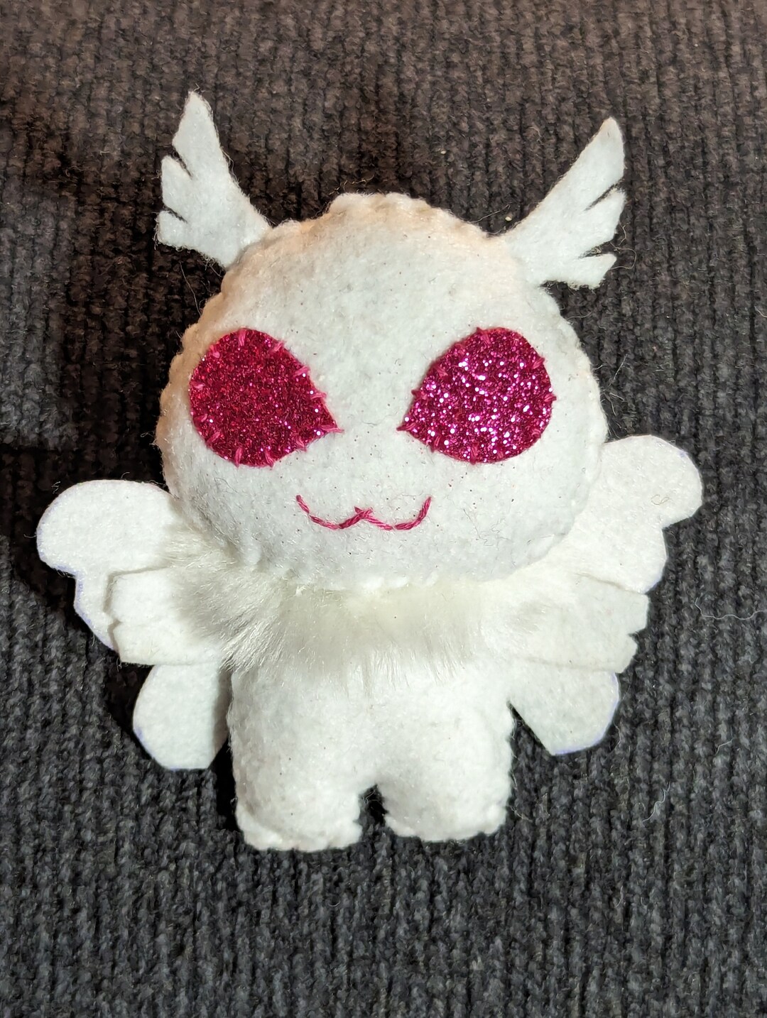 Mothman Mini Moth Minion Keychain Ornament White Wings - Etsy