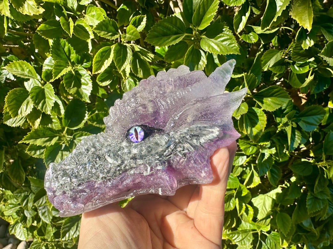 Amethyst Orgonite Dragon Orgone Generator With Selenite and Neodymium ...