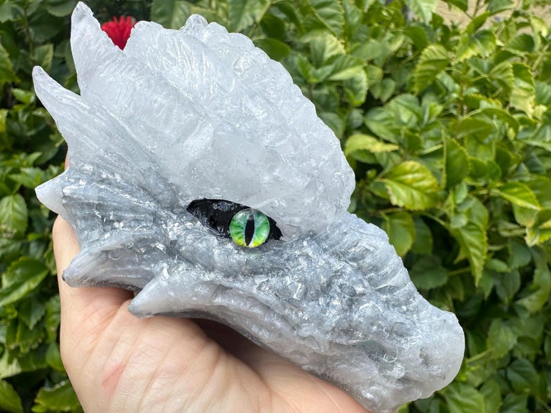 Optical Calcite (icelandic Spar) Orgonite Dragons - Orgone Generator ...
