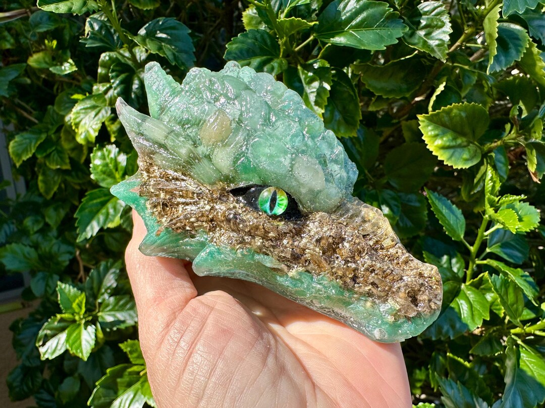 Green Aventurine Orgonite Dragon - Orgone Generator - With Neodymium ...