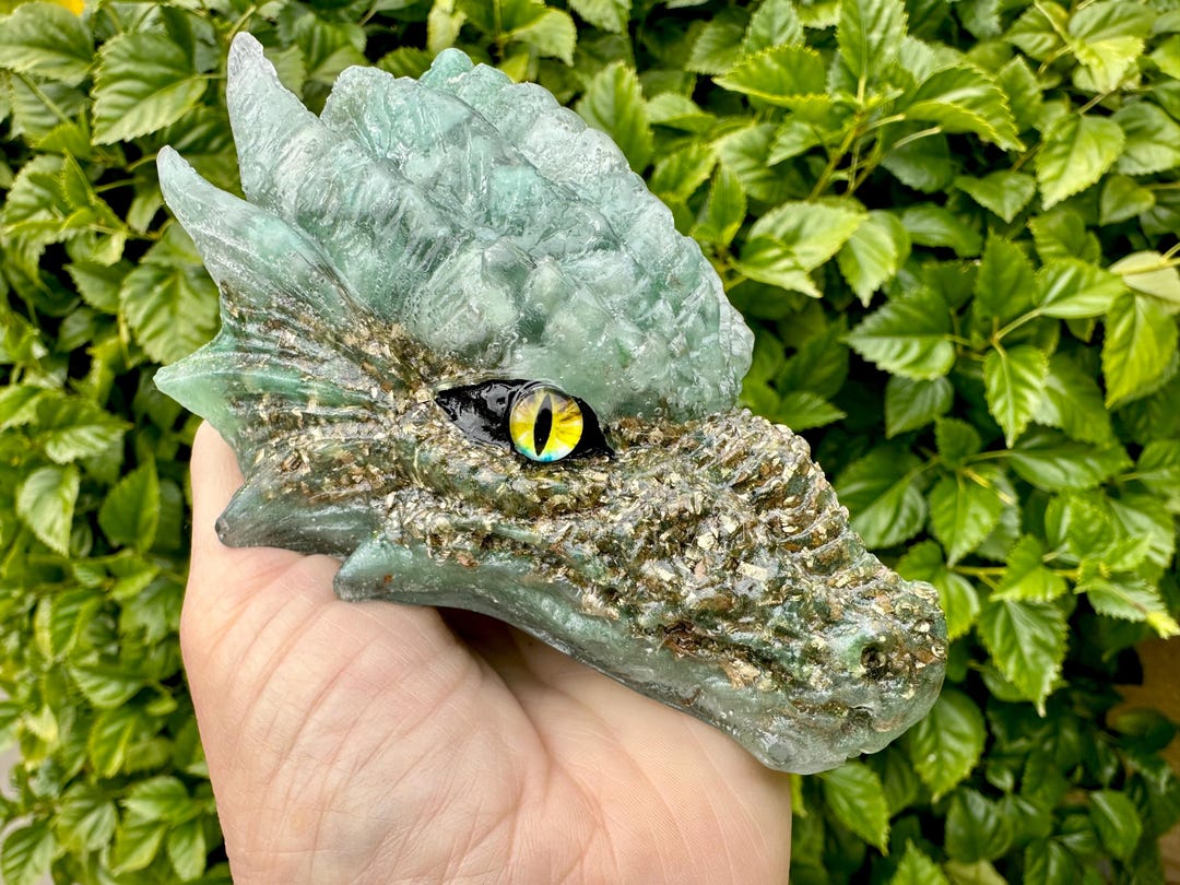 Green Aventurine Orgonite Dragon - Orgone Generator - With Neodymium ...