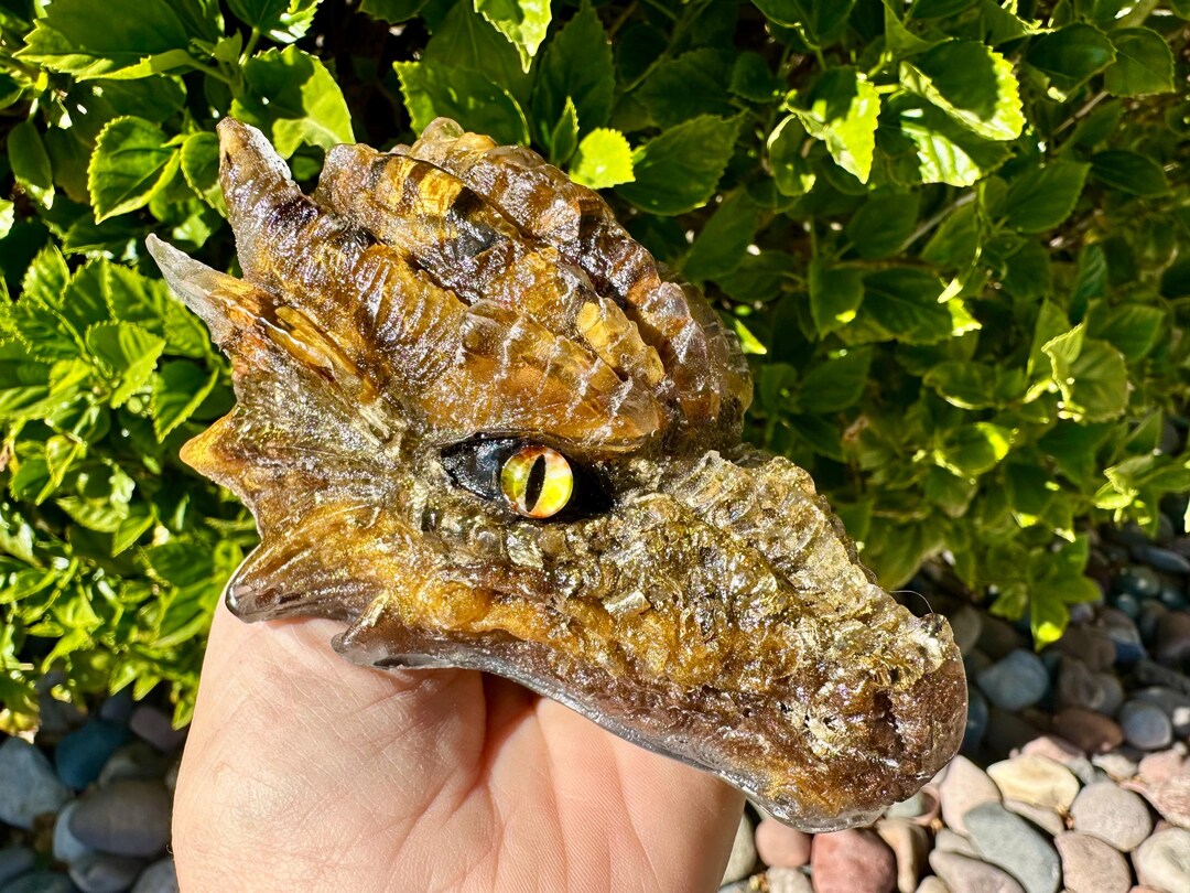 Tiger's Eye Orgonite Dragons - Balance - Orgone Generator - With ...