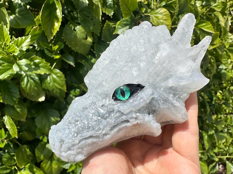 Optical Calcite (icelandic Spar) Orgonite Dragons - Orgone Generator ...