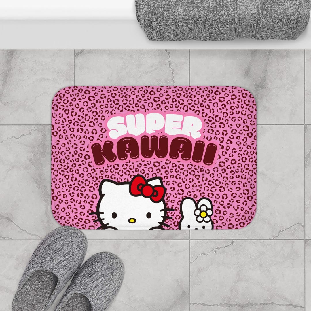 Adorable Kawaii Hello Kitty Bath Mat, Hello Kitty Bathroom, Anti Sip ...