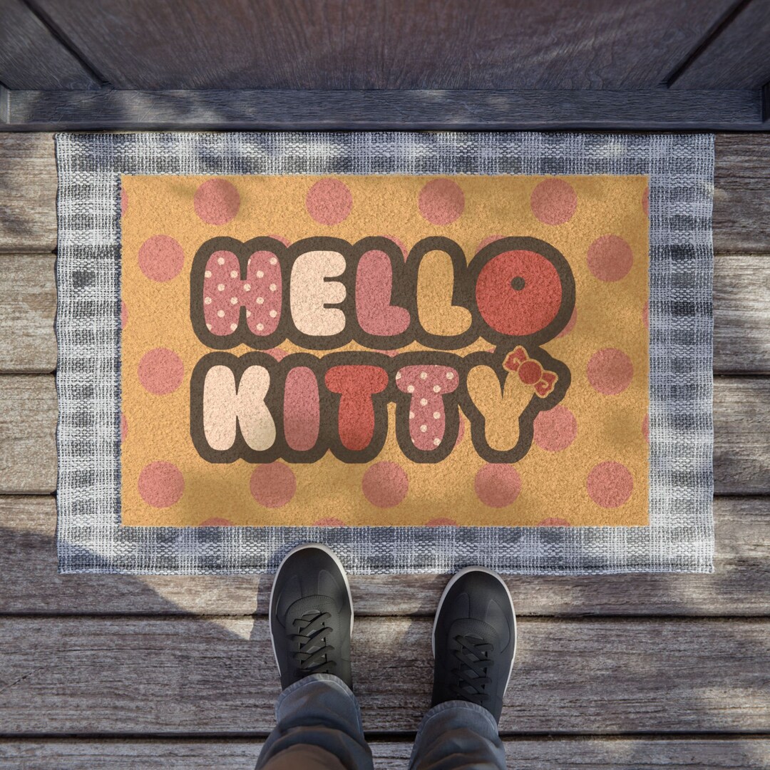 Kawaii Hello Kitty Doormat, Hellokitty Lovers Home Gift, First ...