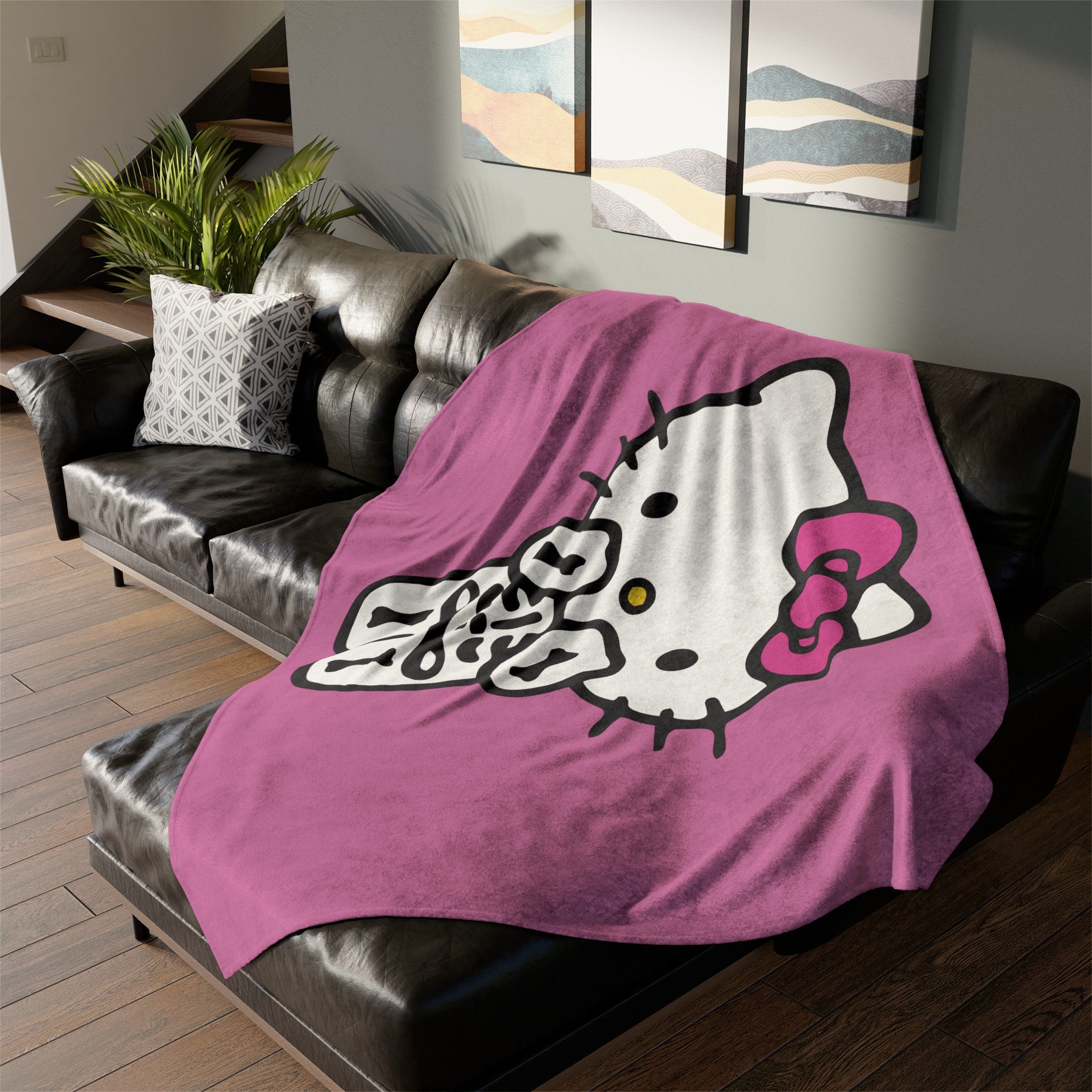 Skeleton Hello Kitty Mothers Day Hello Kitty Cute Blanket Soft ...