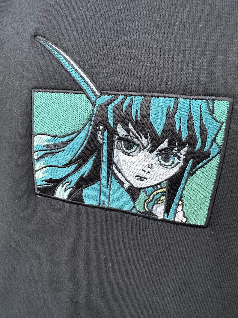 Demon Slayer Hashira Embroidered Hoodie - Etsy