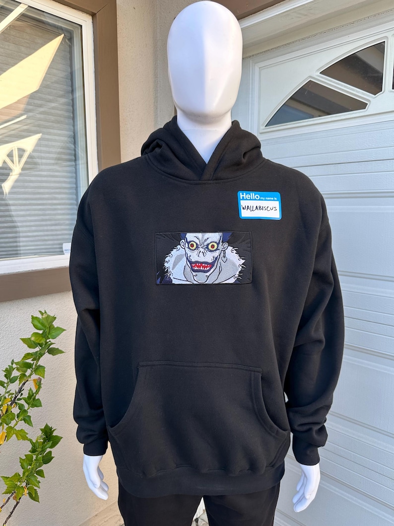Death Note Ryuk Embroidered Hoodie - Etsy