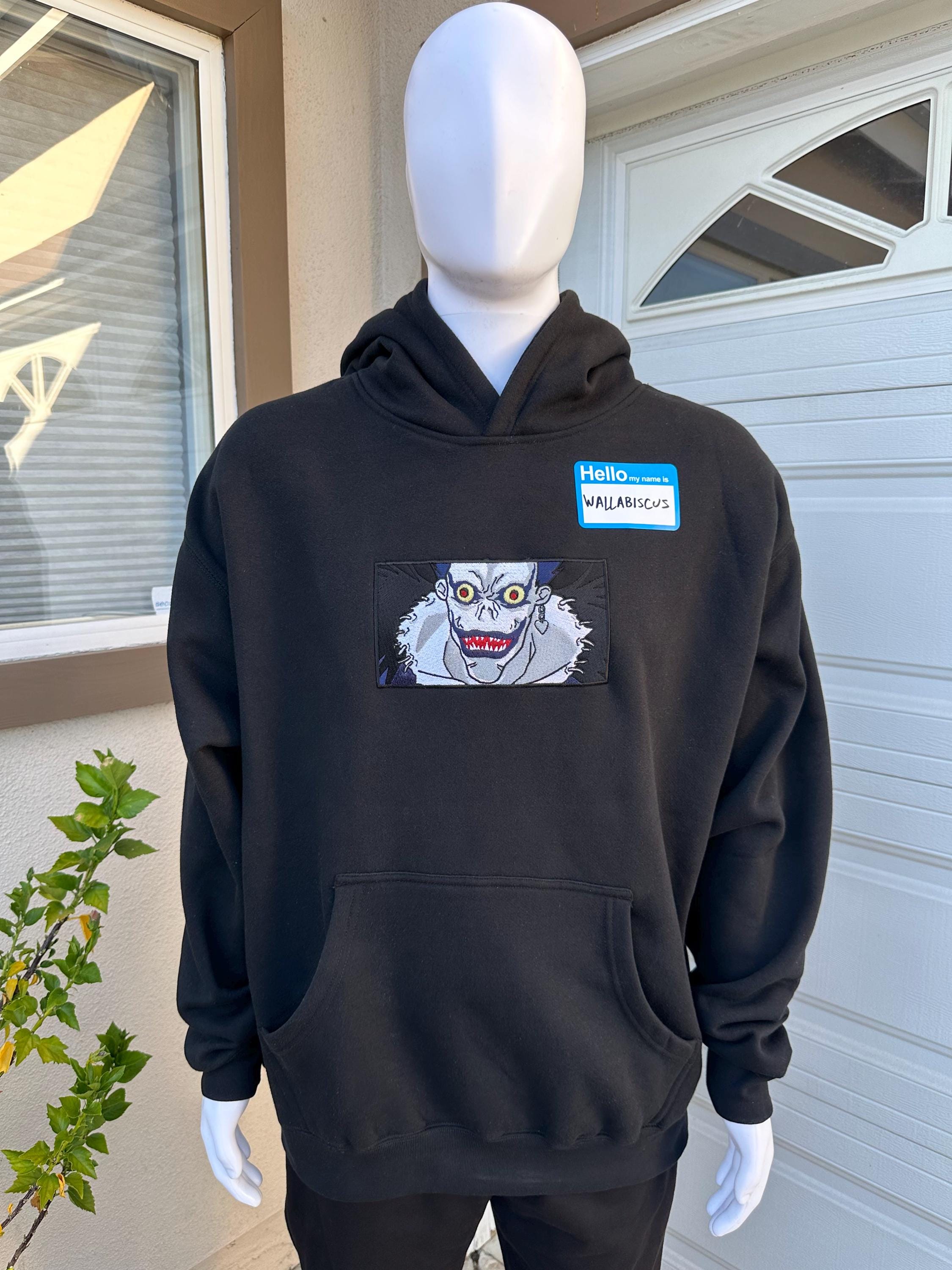 Death Note Ryuk Embroidered Hoodie - Etsy