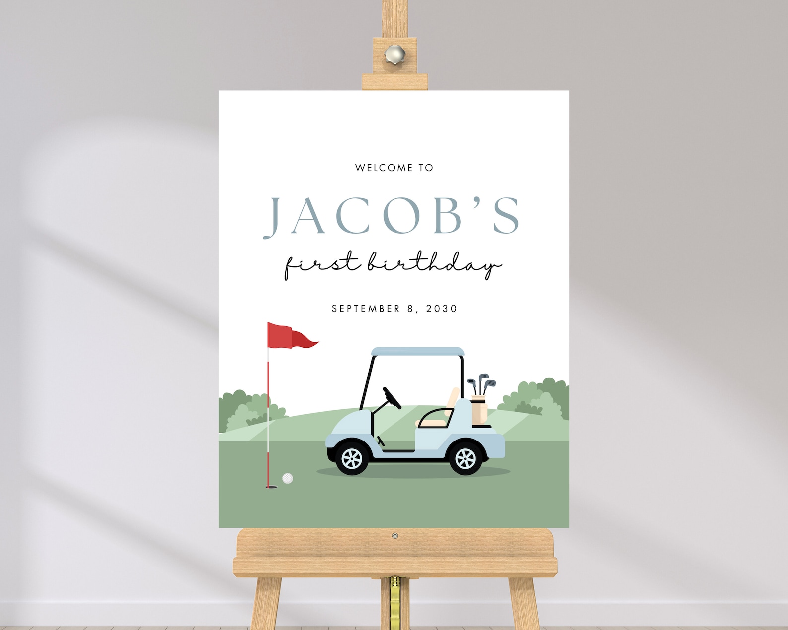 Golf Birthday Par-tee Welcome Sign | Hole in One Golfer Party Welcome ...