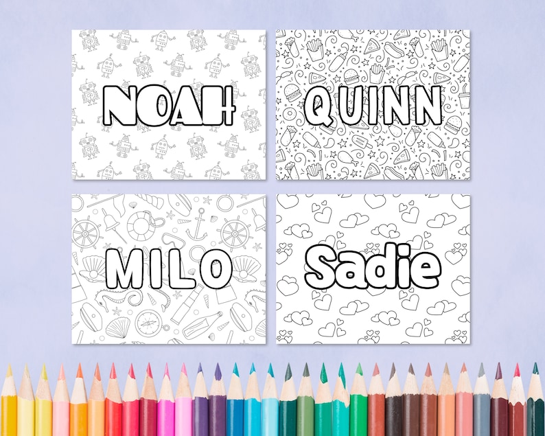 Editable Name Coloring Pages | Customizable Coloring Book | Printable ...
