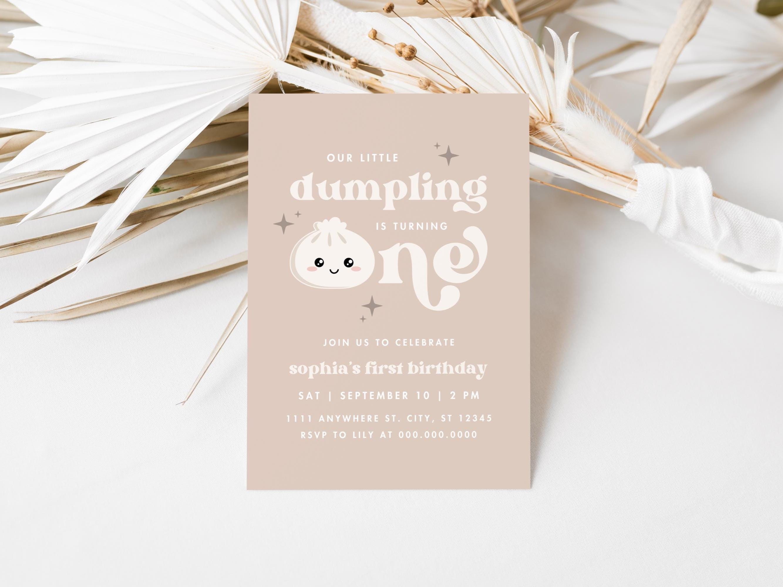 Little Dumpling Food Label Buffet Cards | Bao Dumpling Editable ...