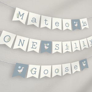 Silly Goose Banner Customized Goose Bunting Banner One Silly Goose ...