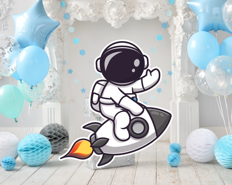 Astronaut Rocket Cutout Big Decor Outer Space Standee Instant Download ...